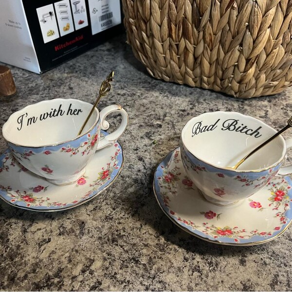 Four 22k Gold Spooky Halloween Potion/spells/witches Brew/poison Teacup ...