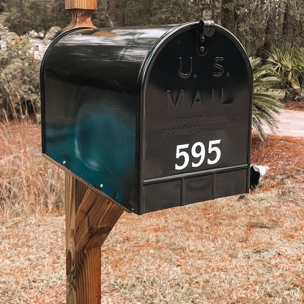 Custom Mailbox Number, Traditional Mailbox Decals, Mailbox Stickers ...