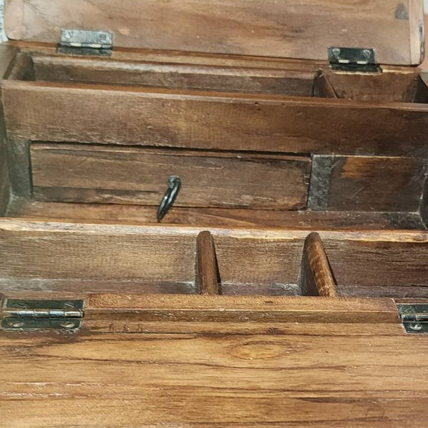 MANUFACTURER SECONDS!! 10-1/2" Colonial Distressed Wood Antique Writing ...