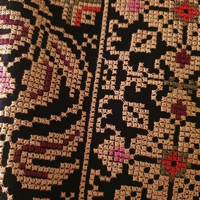 Jumpsuit Overwhole With a Skirt Traditional Embroidered Palestinian ...