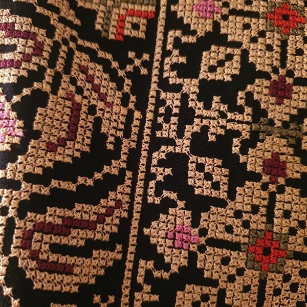 Long Sulu Style Embroidery Jacket Palestinian Jordanian Heritage
