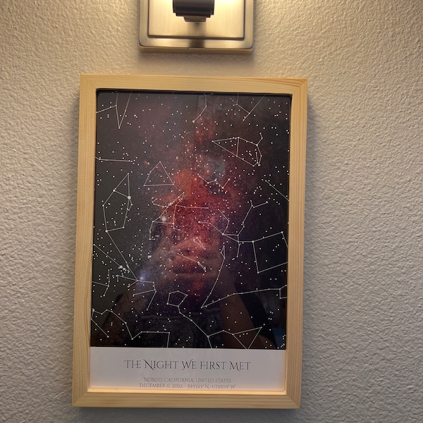 Custom Star Map - Unique Romantic Gift for Him or Her - Personalized ...