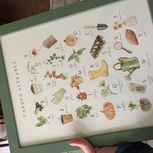 Garden Alphabet | Watercolor Nursery Art | Garden ABC Print | Playroom ...