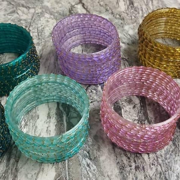 Raindrop Glass Bangles (12 Bangles) - Etsy