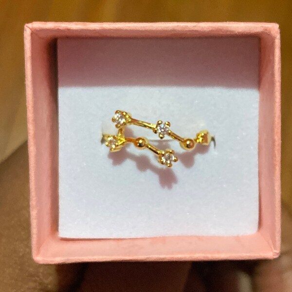 Gemini Ring Sterling Silver Zodiac Ring Celestial Horoscope ...