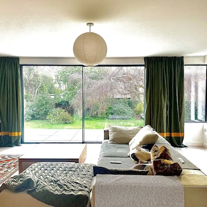 Natural Linen Curtains in Scandinavian Style, Organic Rustic Window ...