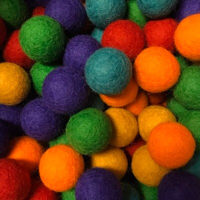 3cm Wool Felt Multi Color Felt Balls Handmade Bulk Felt Balls - Etsy