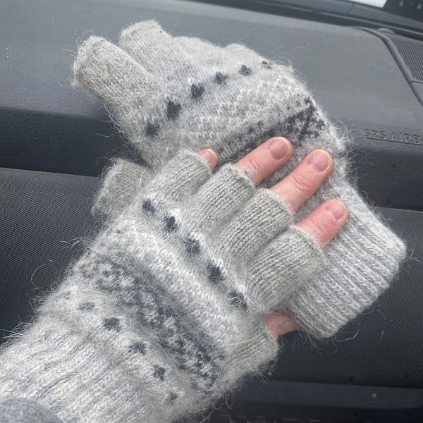 Natural Goat Wool Knee-high Socks, Knitted Warm Boot Socks, Fuzzy Comfy ...