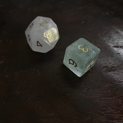 Individual Gemstone Dice-all Material-d4 D6 D8 D10 D% D12 D20-dungeons ...