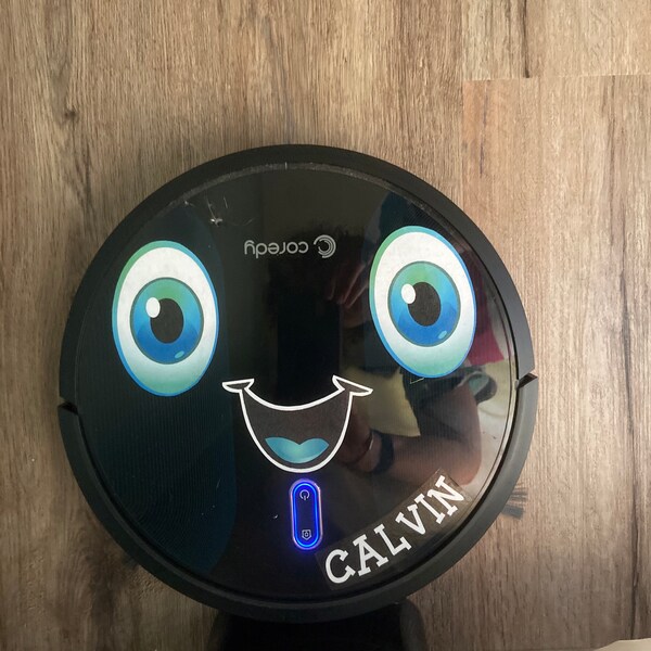 Decal Sticker for Robot Vacuum Cleaner or Laptop. Happy Face Sticker - Etsy