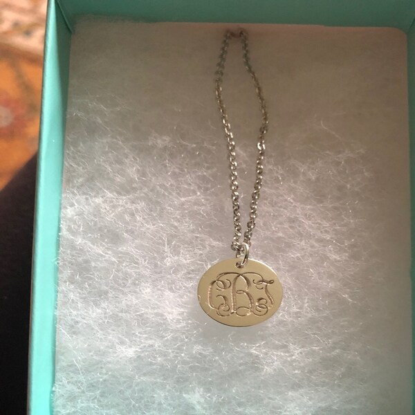 Small Sterling Silver Deep Engraved 3 Initials Monogram 1/2 Inch Tiny ...