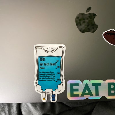 Vet Tech Tears Sticker IV Bag Sticker IV Fluids Sticker Vet Tech ...