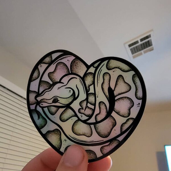 Holographic Snake Die Cut Vinyl Sticker | Colorful Snake Sticker ...