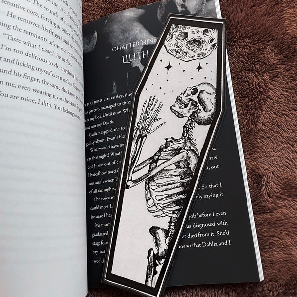 Limited Edition Gold & Silver Foil Dark Coffin Bookmarks, Skeleton ...