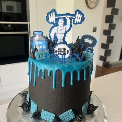 Gym Cake Topper, Weight Lifting Cake Topper, Exercise Cake Topper, Gym ...