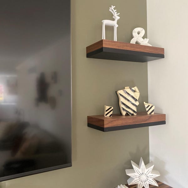 Contemporary Floating Shelves Personalized Shelf Wall Decor Fireplace ...