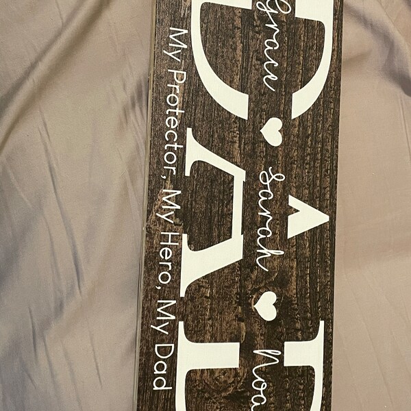 Dad Wood Sign, Dad Birthday Gift, Fathers Day Gift for Dad, Gift Idea ...