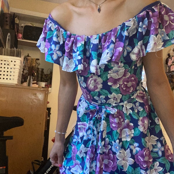 70s-80s Vintage Lanz Original Floral Maxi Dress - Etsy