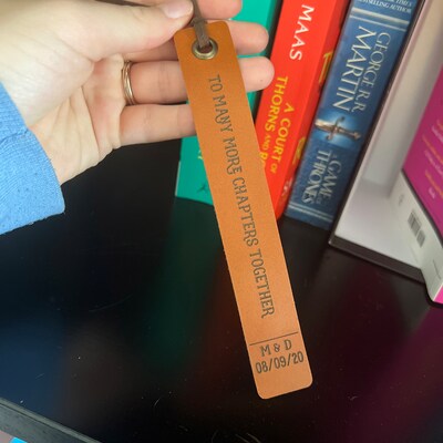 Leather Bookmark Personalized 3rd Anniversary Bookmark to Many More ...