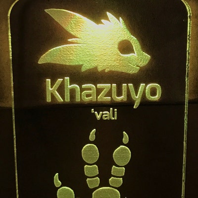 Avali Acrylic Rechargeable LED Badge Color Changing Clear Laser Cut ...