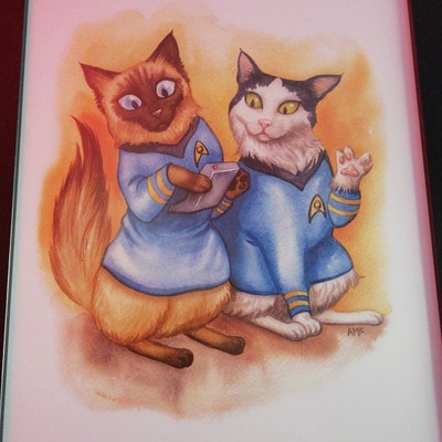 Chuck Cat 8 X 10 Art Print - Etsy