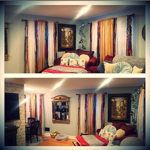 Bohemian Rag Chop Valance | Etsy