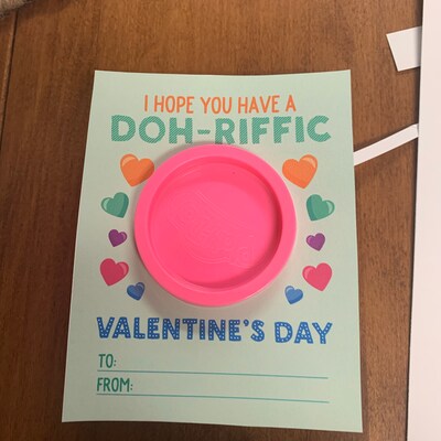 Printable Play Doh Valentines Day Cards for Kids Non-candy Classroom ...