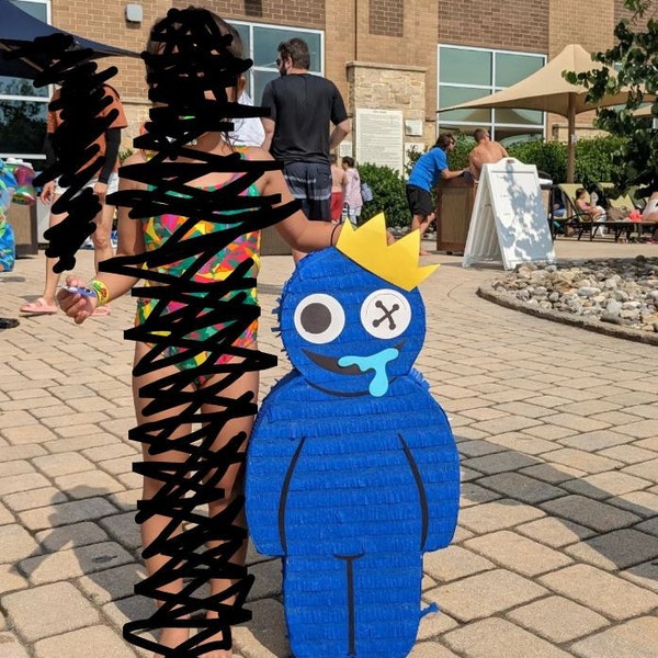 Blue Rainbow Friends Full Body Pinata Hand Crafted-made to Order - Etsy