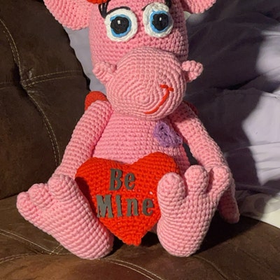 Dragon Crochet Pattern, Valentine Dragon, Pink Dragon english PDF File ...