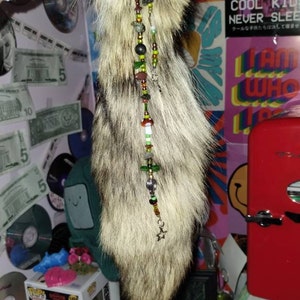 Custom Beaded Tail Keychain for Therians, Furries, Cosplay, Alternative ...