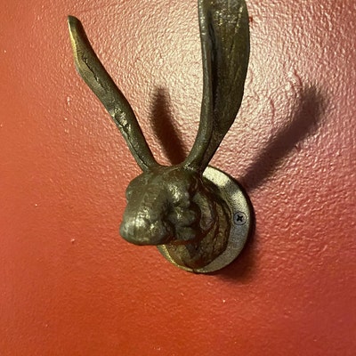 Iron Rabbit Wall Hook Metal Wall Decor Metal Wall Hook Iron - Etsy
