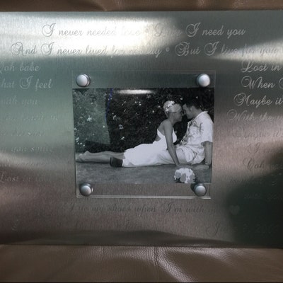 Metal Wedding Song Frame Engraving Personalized With Your First Dance ...