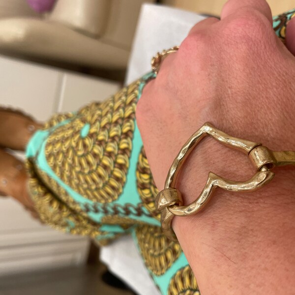 JBK Locket Bracelet Gold Clamper Picture Bracelet Camrose & Kross First ...