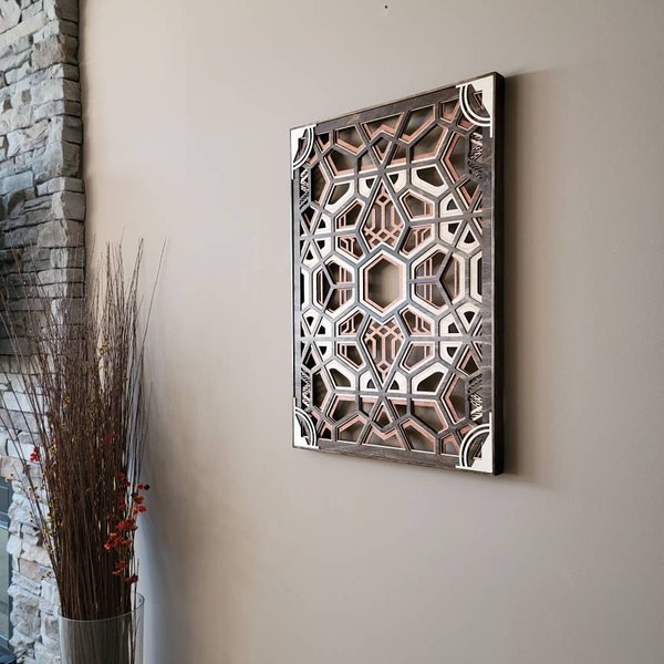 Customizable Decorative Wall Panel (laser Cut Geometric Wall Art) 2ft ...