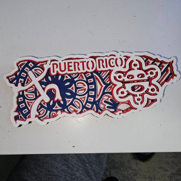 Layered 3D Mandala Puerto Rico SVG | 5-layer Laser Cut File | Glowforge ...