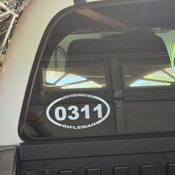 USMC 0311 Rifleman Custom Car Truck Van Window or Bumper Sticker Vinyl ...