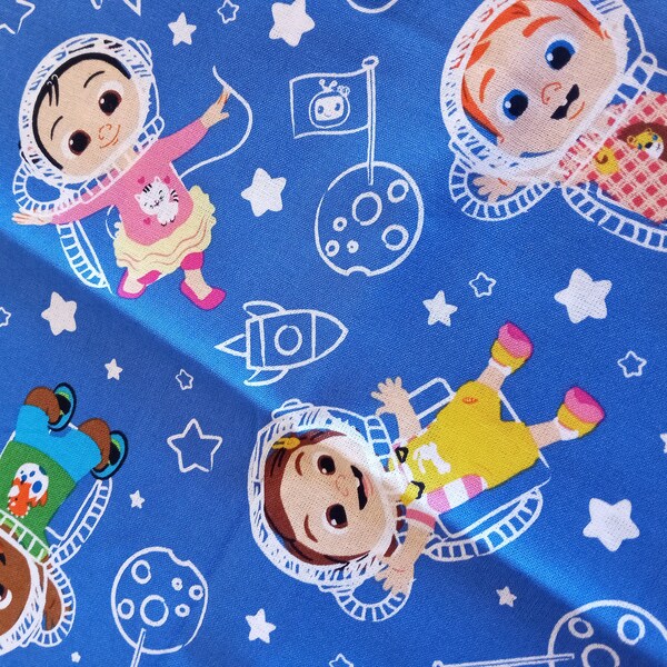 Cocomelon Fabric, Cocomelon in Space Licensed Novelty Cotton Fabric, JJ ...