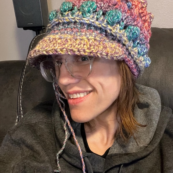 Crochet Hat Pattern - Fable Cap // Textured Newsboy Hat - Etsy