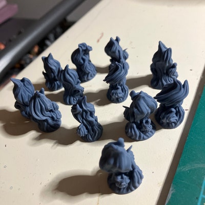 Small Fire Elemental 3D Printed Resin Miniature Tabletop Role Playing ...
