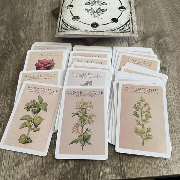 Apothecary Reference Cards ~ Herbal Index Flash Cards ~ Medicinal Herbarium ~ Wicca Witchcraft ...