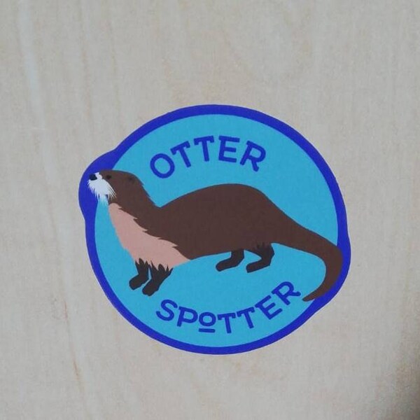 Otter Spotter Vinyl Sticker - Cute Otter Sticker - Etsy