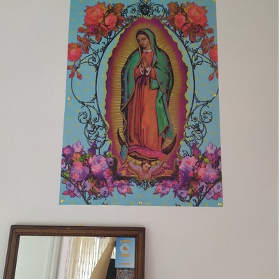 Frida Flowers Poster Mexican Artist F. Kahlo in Buddha Mode With ...