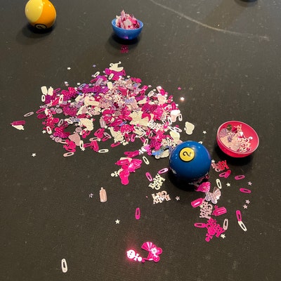 Gender Reveal 9 Ball Pool / Billiard Ball 9ball Design With Pink And/or ...