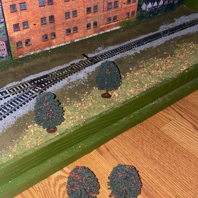 HO Scale Train Station 2 Building Flat W Leds for Use as a 3D ...