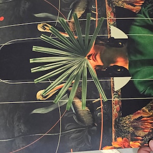 Bloom flower Head Collage Art, Surreal Floral Portrait, Retro Botanical ...