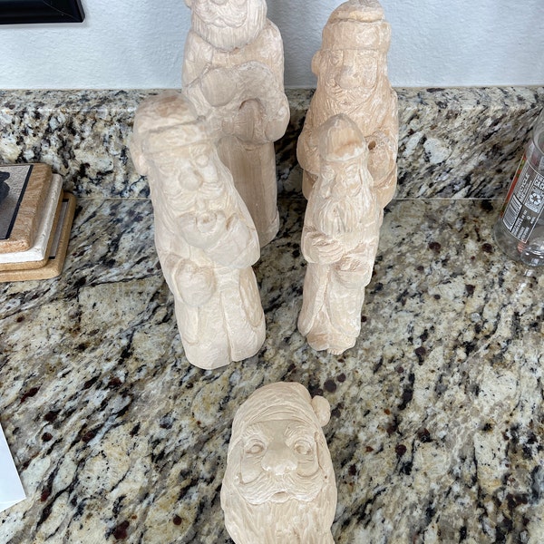 Carving Blanks, Rough Out, Sleepy Santa Rough Out – With Color Picture ...