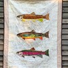 Rainbow Trout Fpp--freshwater Fishing Series--paper Piecing Quilt Block ...