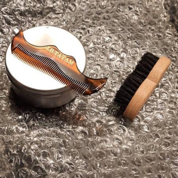 Small Beard Brush With Natural Bristles, Wood Beard Brush - Etsy