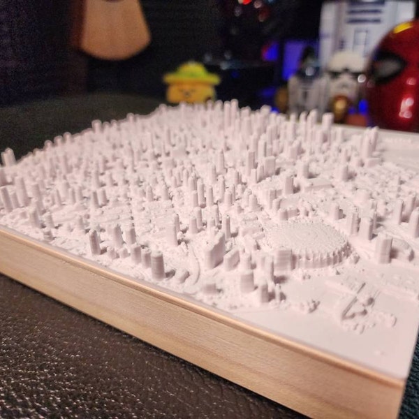 Detroit | 3D Printed City, 12"/30cm - Discount - Etsy