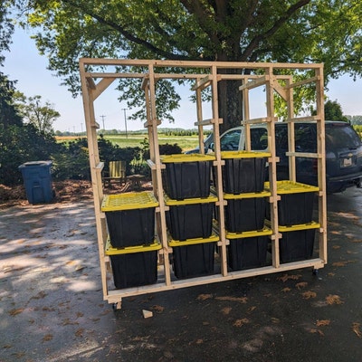 Garage Storage Rack Plans, Trendy Garage Storage Bin, Tote Storage ...